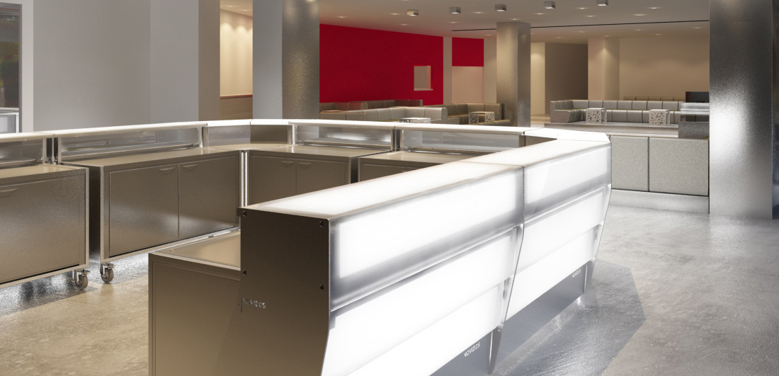 INDOOR & OUTDOOR MOVING AND MODULAR BAR COUNTERS AND RECEPTION DESKS
